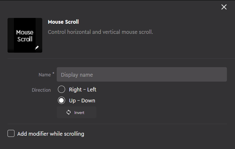 Custom Action: Mouse Click, Mouse Scroll & Move Mouse Cursor